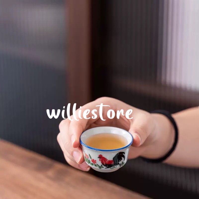 Porcelain Classic Vintage Chicken Rooster Majestic Chinese Style Tea ...