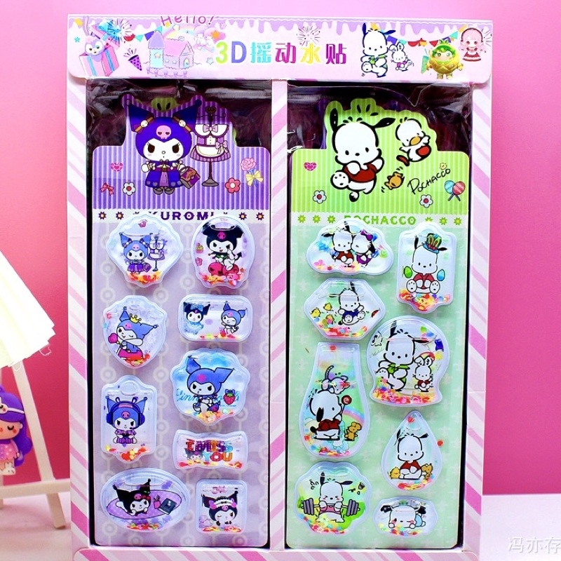 Sanrio Sticker (SNT) Kuromi Sticker (2/set) Stiker Cute (2306) Stiker ...