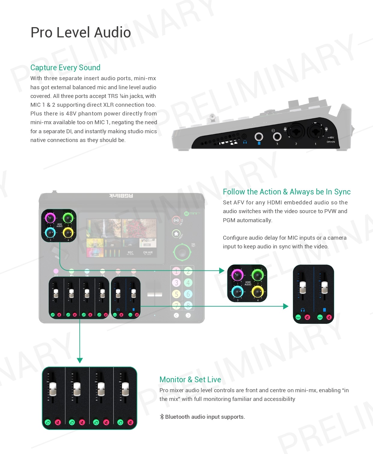 RGBLINK MINI-MX ALL IN ONE STREAMING PRODUCTION MIXER 4K MULTI-CHANNEL ...