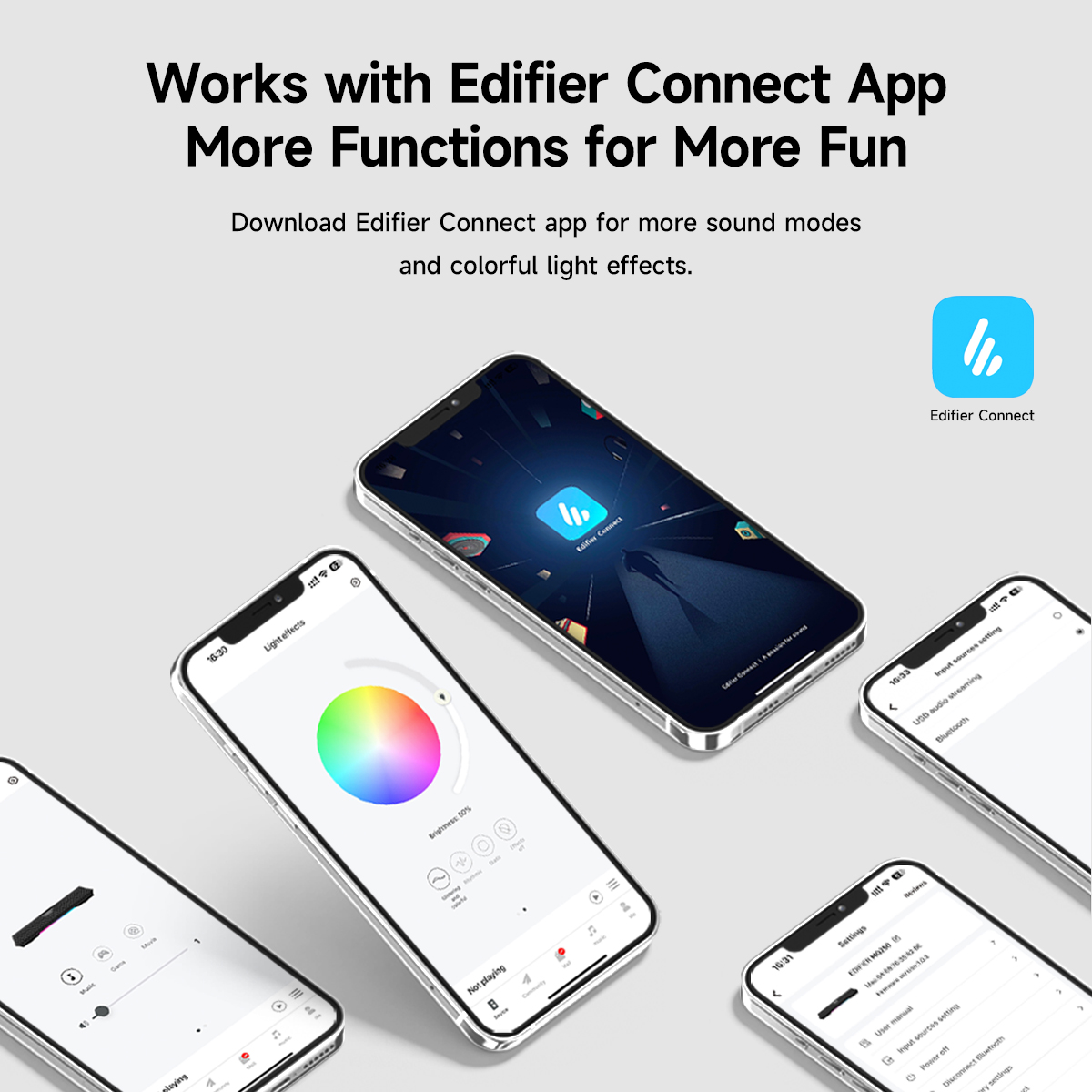 Edifier MG250 Multimedia Desktop Bluetooth Speaker with EDIFIER ConneX customization App ...