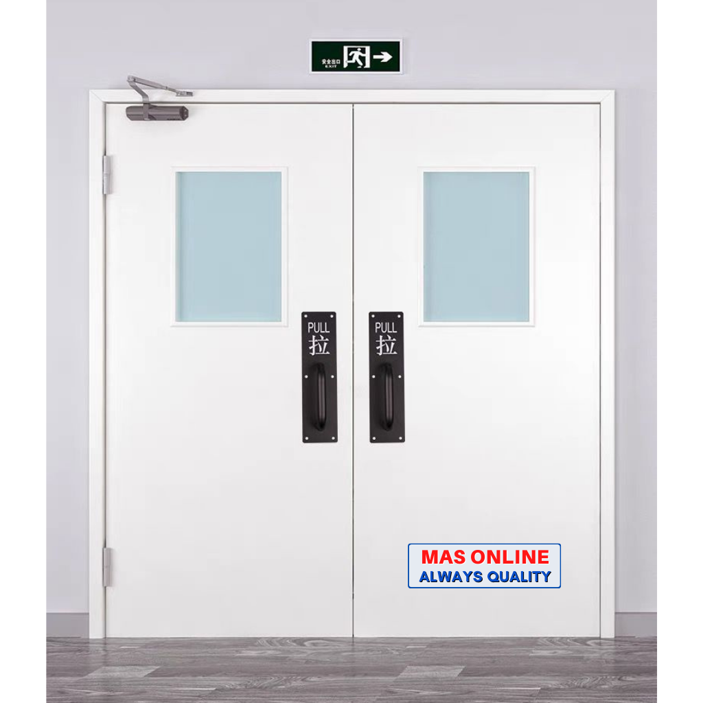 MASONLINE Stainless Steel Push and Pull Door Handle Set Entrance Door ...