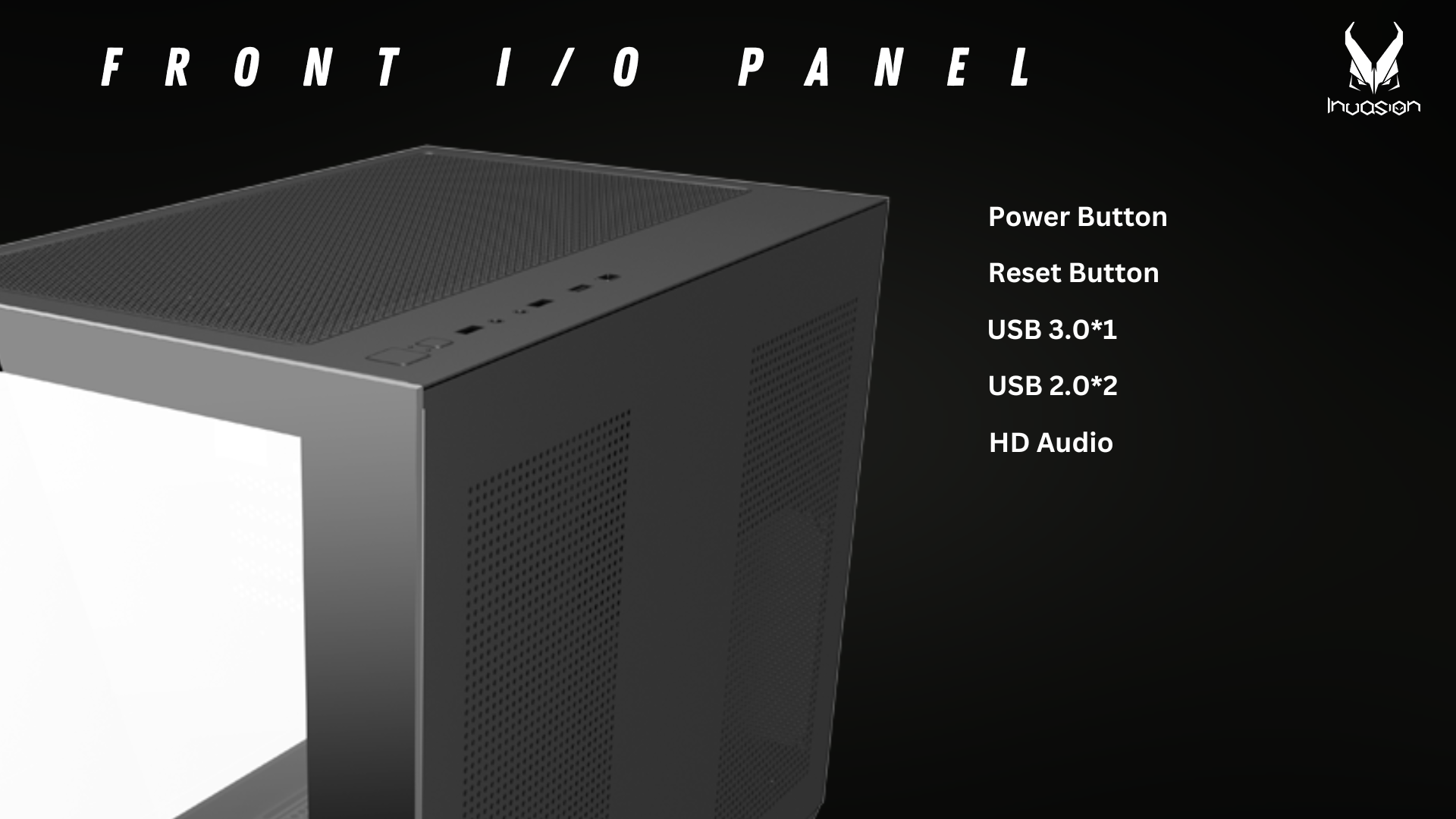 Invasion GT-DB MATX Gaming PC Case with ARGB Fans - Black / White ...