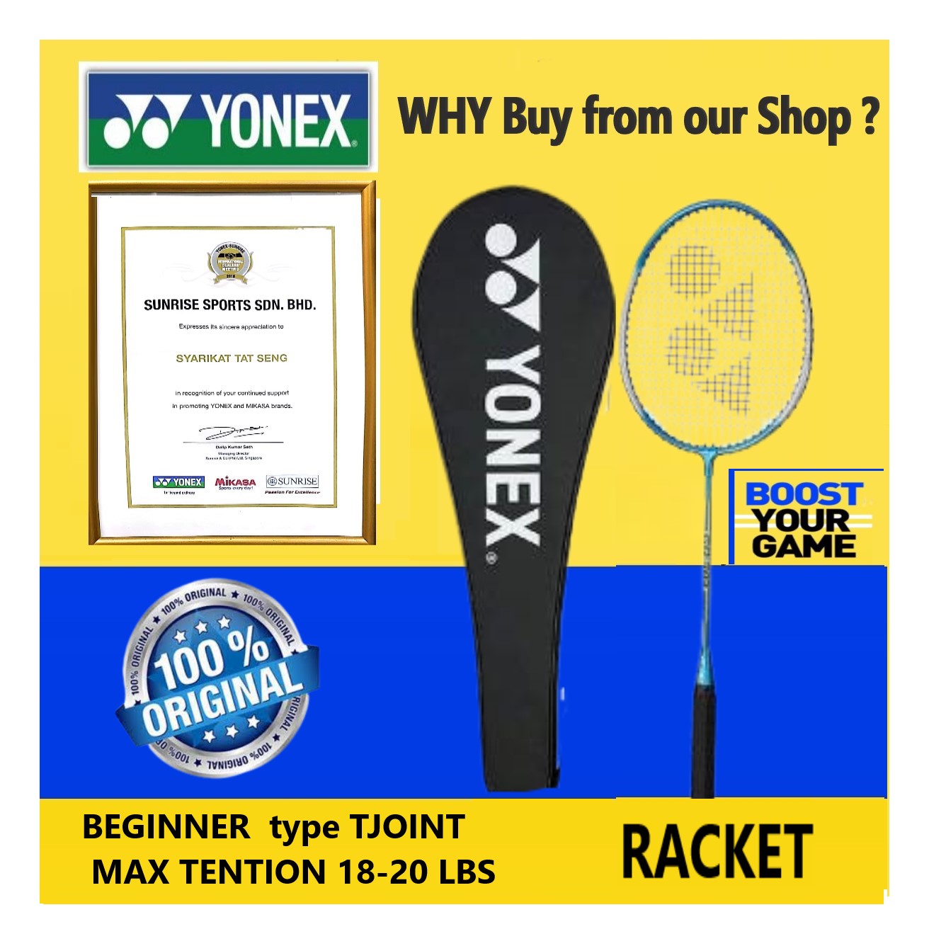 Yonex Racket badminton original Astrox / Voltric Badminton racket Yonex ...