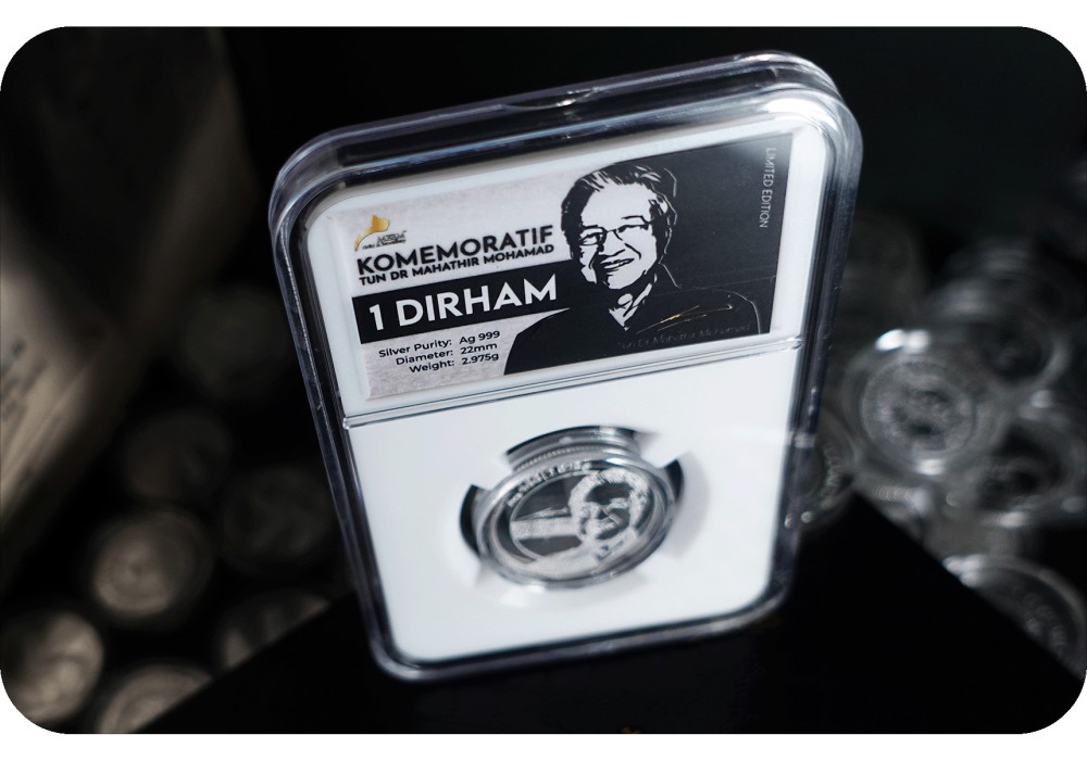 Meem Gold : 1 Dirham ( 2.975g Ag 999) Komemoratif Tun Dr Mahathir ...
