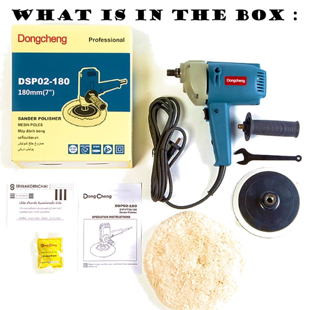 Dongcheng DSP02-180 7" 180mm Electric Car Sander Polisher Mesin Elektik ...