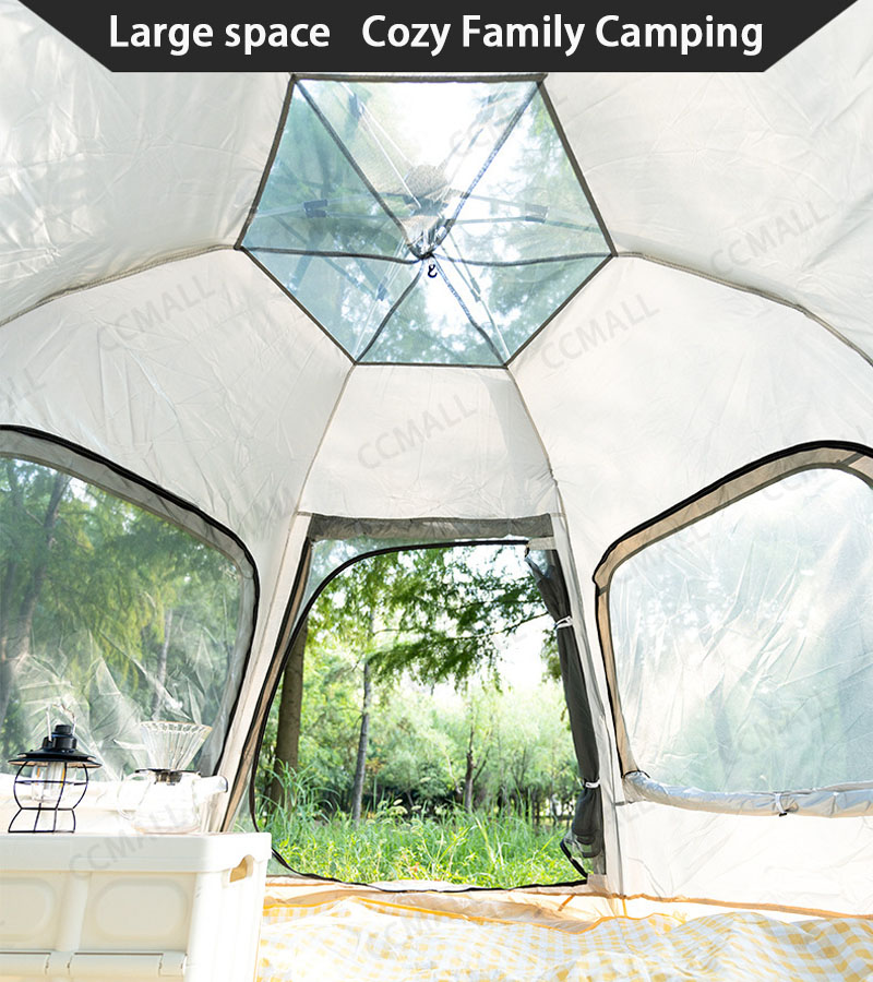 Hexagonal automatic Tent outdoor tent folding camping beach speed open ...