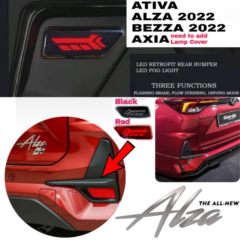 Perodua Alza 2022 / Ativa 2021 / Bezza 2020 Rear Bumper Reflector with ...