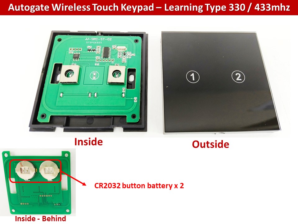 Autogate Wireless Keypad (Learning Type) for 4 Channel / 2 Channel ...