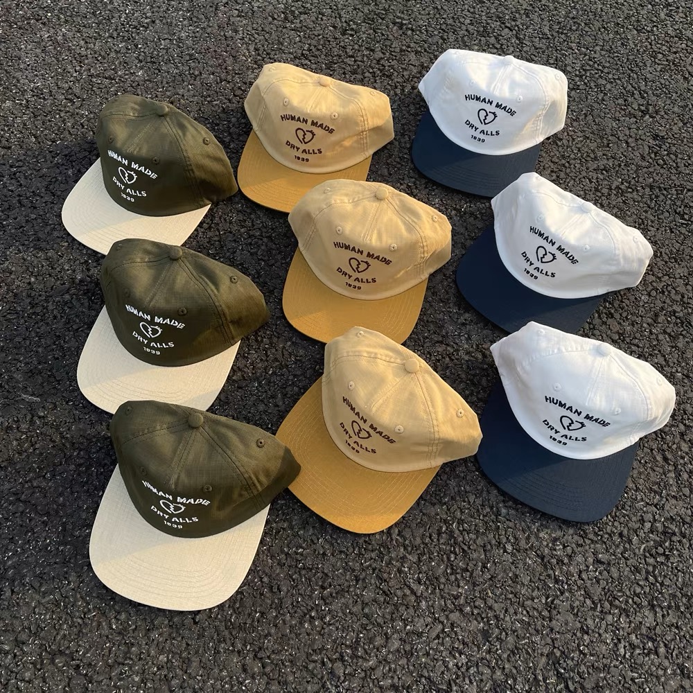 🇲🇾 23ss Japanese's Human Made Embroidery Color matching Cap Unisex Cap ...