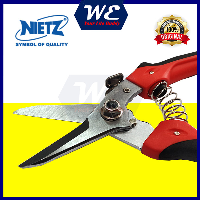 NIETZ 7" HEAVY DUTY SK5 STRAIGHT PRUNING SHEARS / GARDEN CUTTER / GARDEN PRUNING SHEAR / TREE ...
