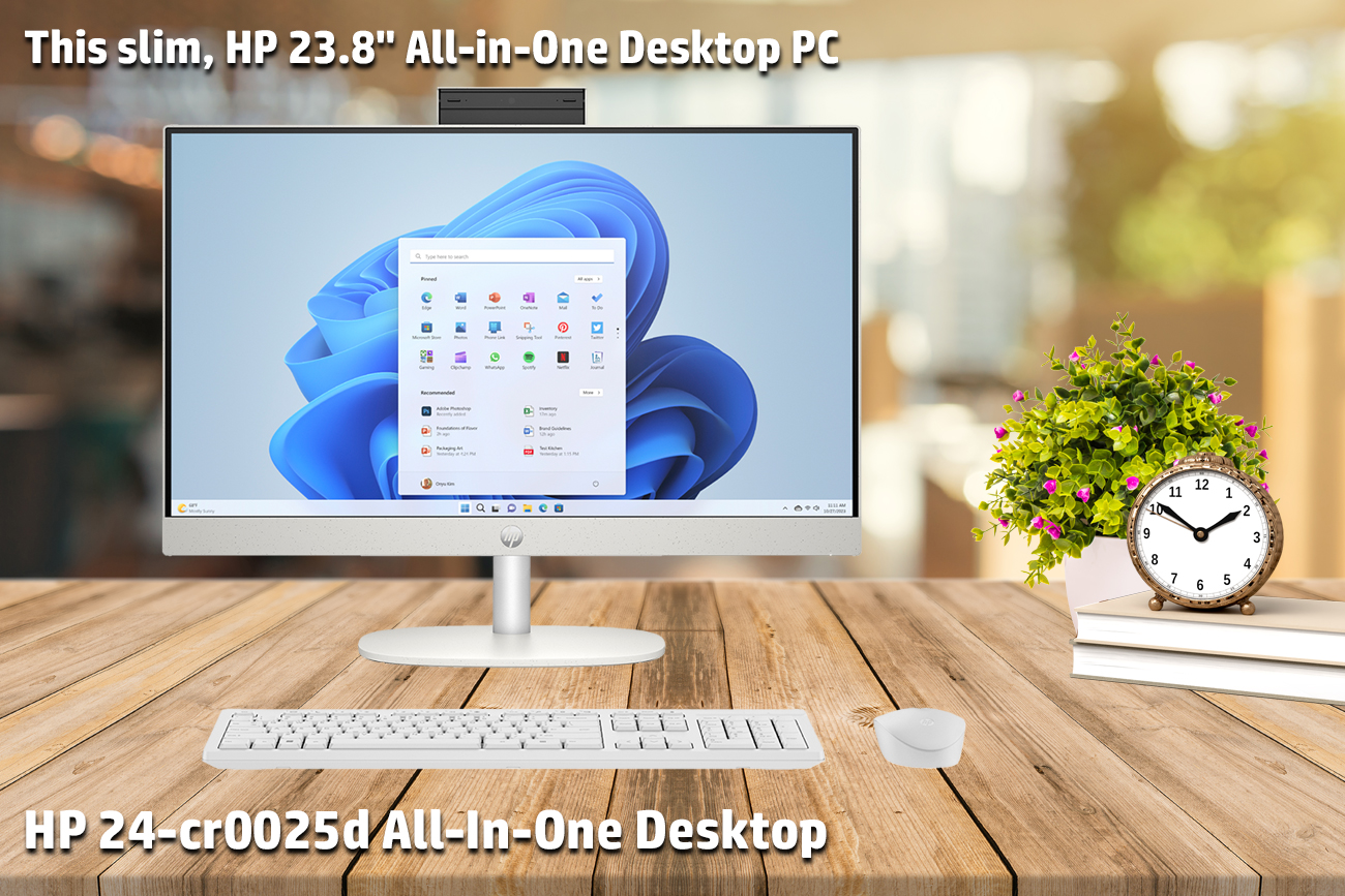 HP 24-cr0025d All-In-One Desktop (85W19PA#UUF) - (23.8IN IPS NonTouch ...