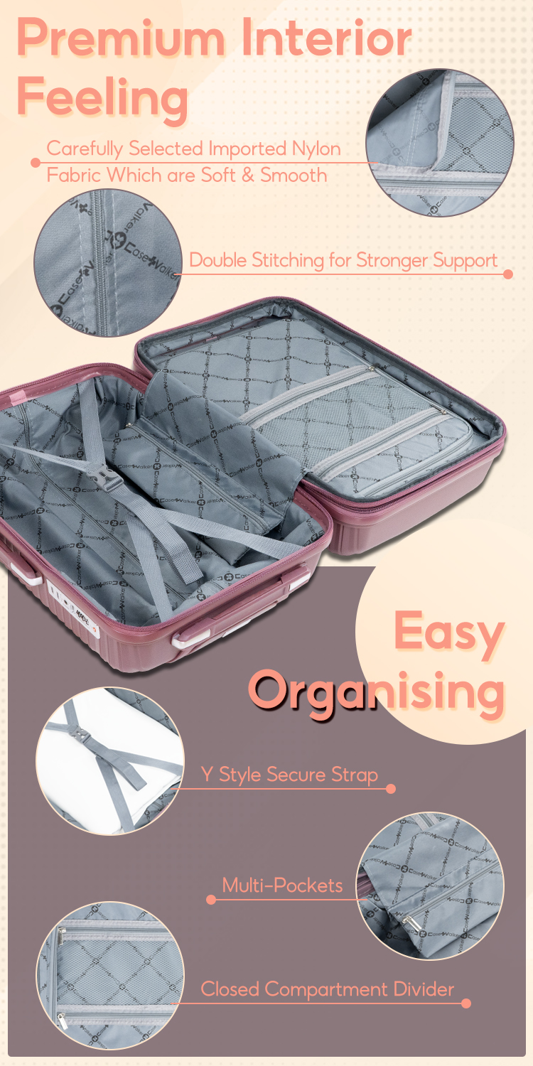 Case Valker Signature Thena 20" Unbreakable Polypropylene Suitcase ...