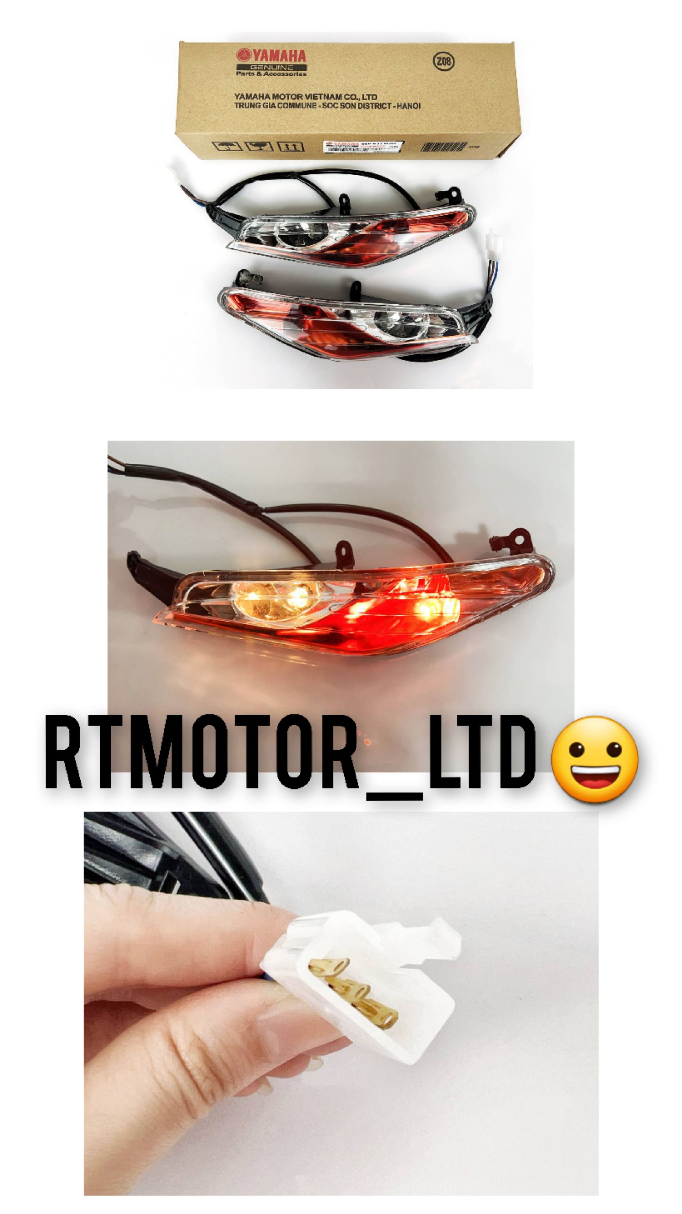 YAMAHA LC135 LC V2 VIETNAM FRONT SIGNAL ORANGE ( V3 - V7 BOLEH DIPASANG KENA ADD ON WIRE SOCKET ...