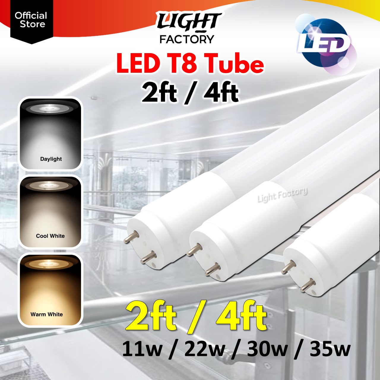 [SET 10pcs] 2ft 4ft 11W 22W 30W 35W LED T8 Casing LED Fitting T8 LED Tube Single/Double 2 feet 4 ...