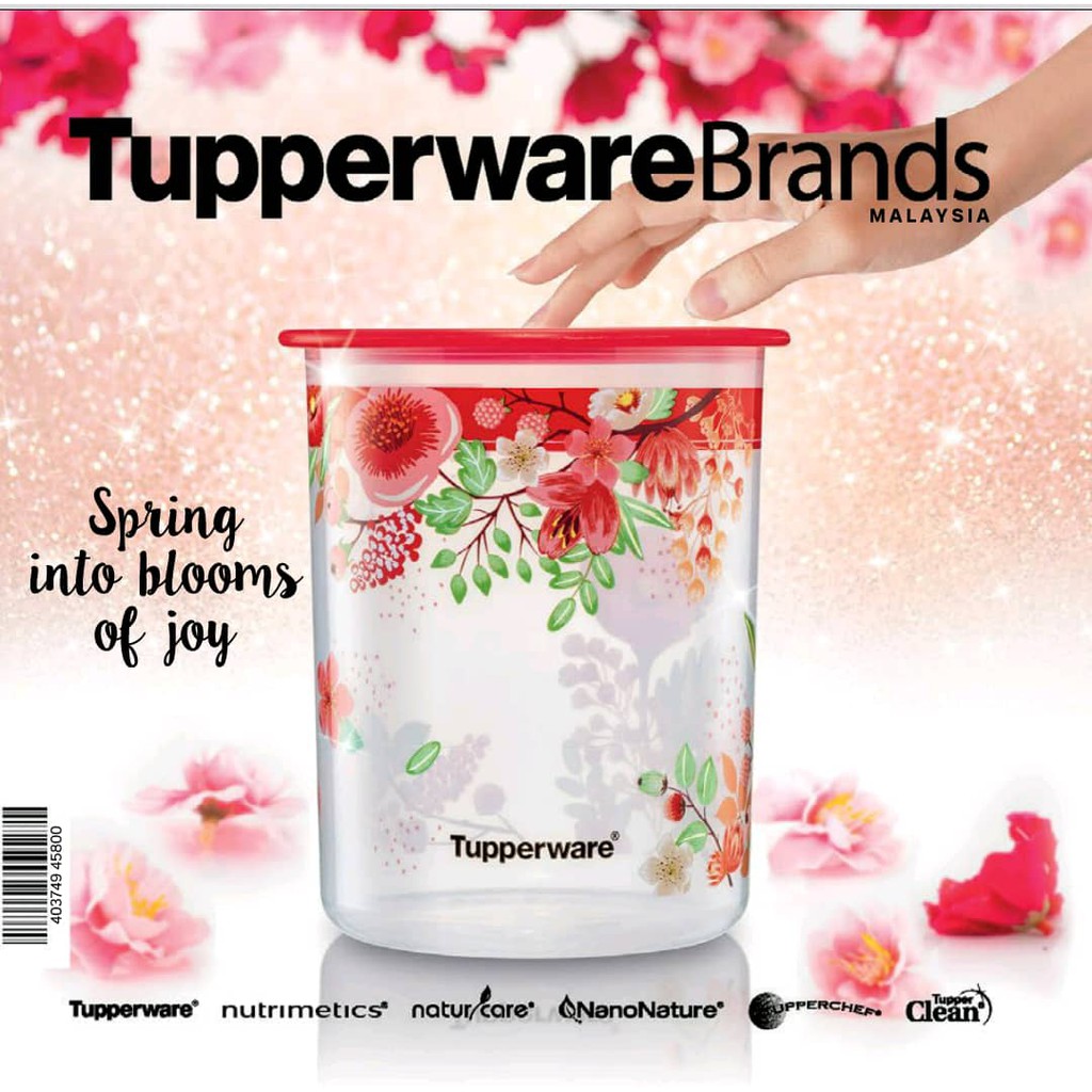 Tupperware Lucky Blooms One Touch Canister Topper balang kuih raya 1 ...