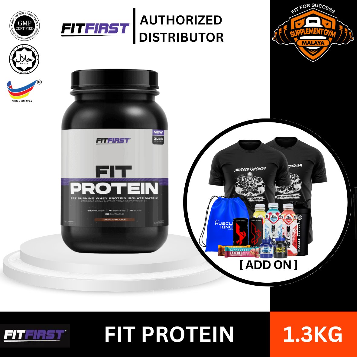 FIT FIRST PROTEIN (41serv) + FREE SHAKER - WHEY PROTEIN+GROWTH MUSCLE ...