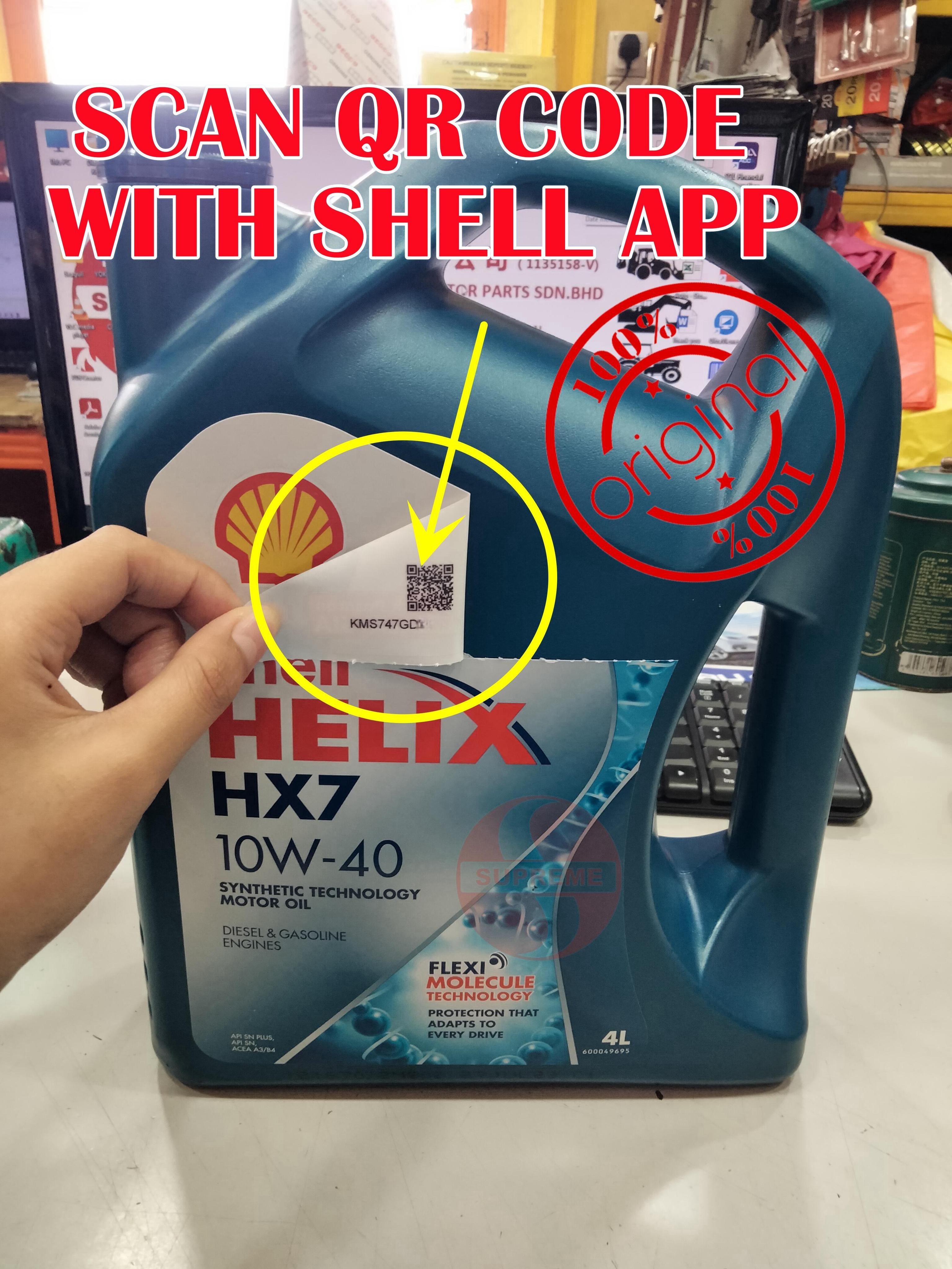 S2U Original Engine Oil Shell Helix HX7 10W40 Semi Synthetic Proton ...