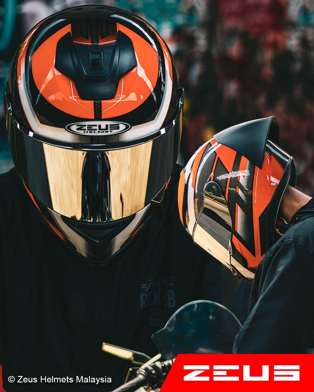 ZEUS HELMETS ZEUS ZS-1900 FULL FACE HELMETS | Shopee Malaysia