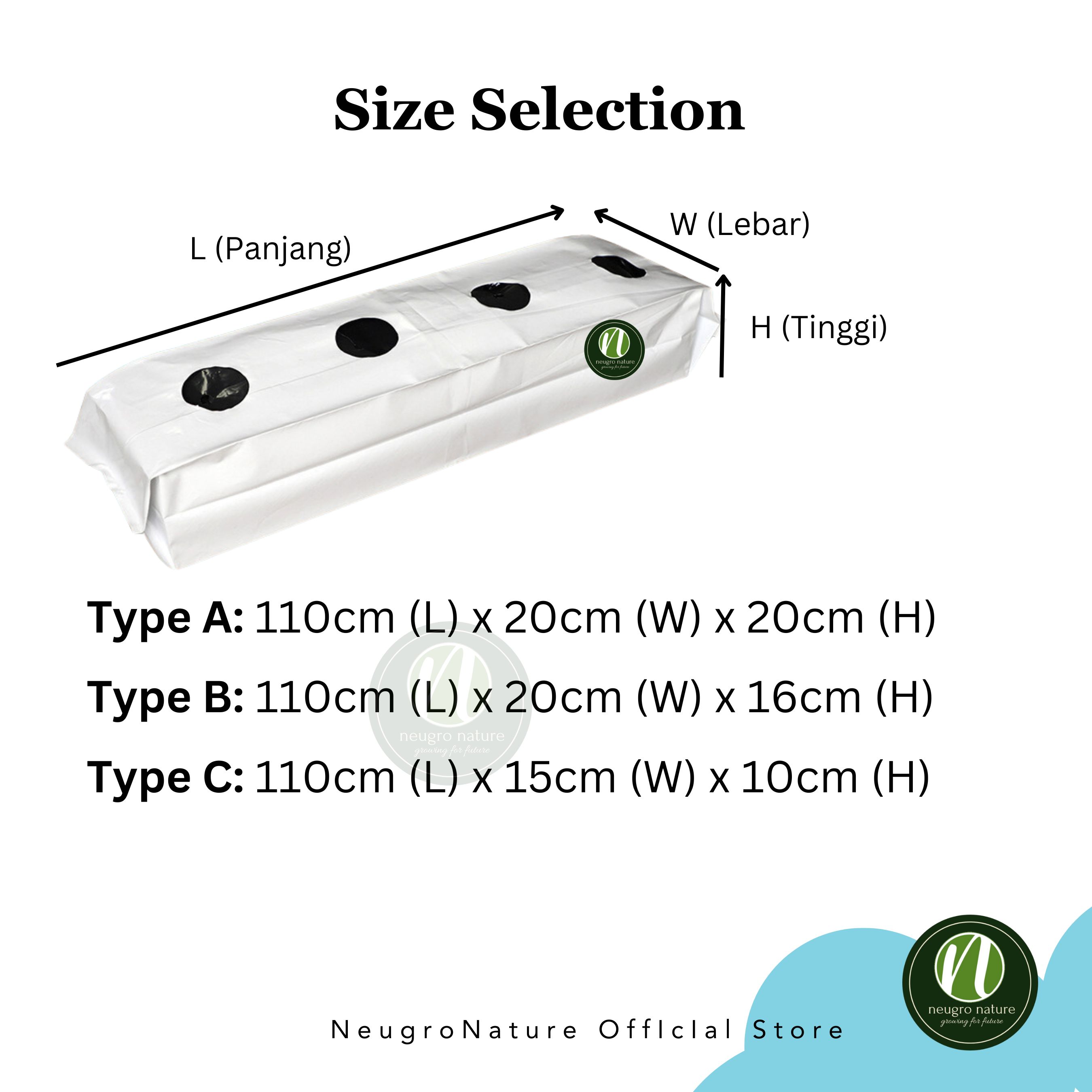 Polibag Bantal Fertigasi/ Hydroponik Grade AAA Polybag(3 Sizes) Thick ...