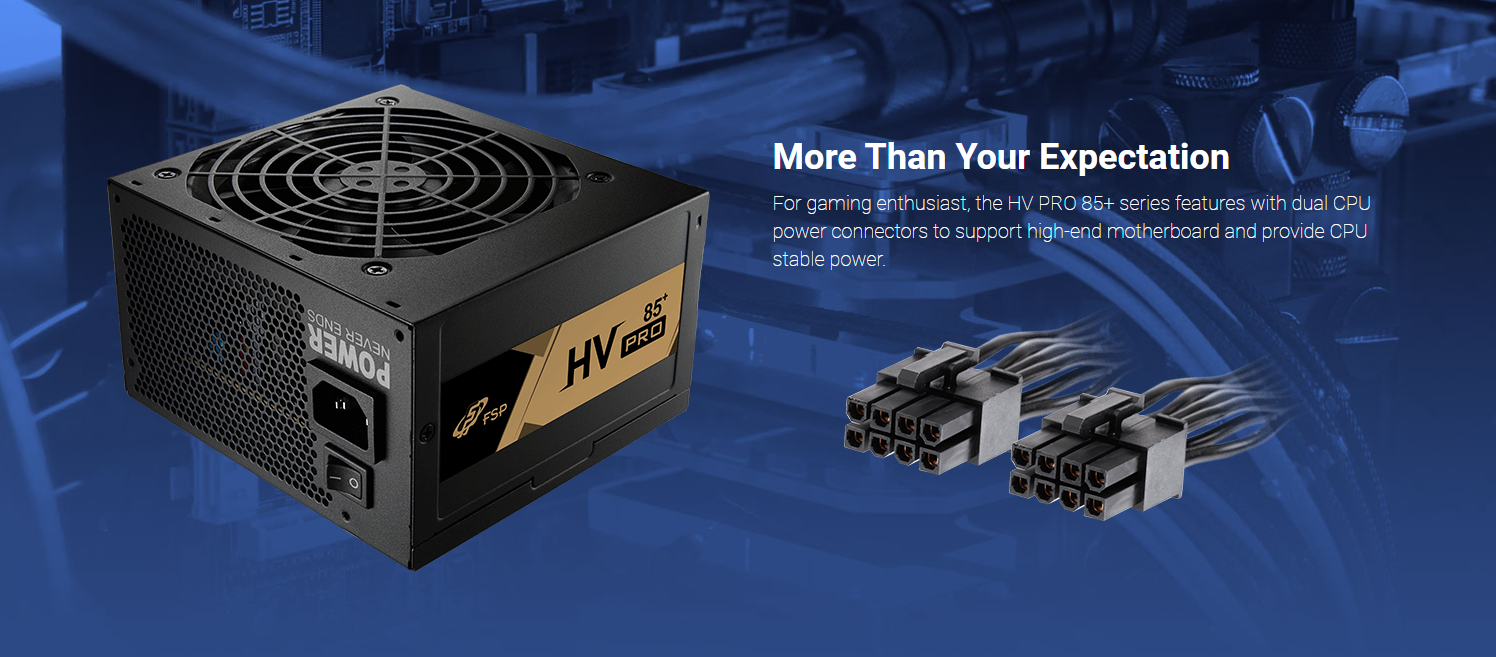 FSP HV PRO 85 PLUS (550W/650W) 80 PLUS Bronze Power Supply | PSU ...