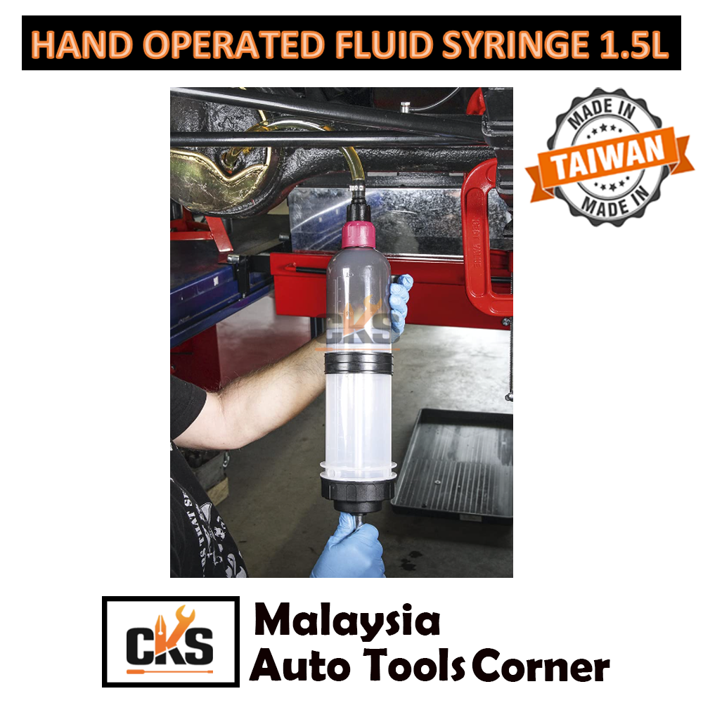 Hand Operated Fluid Syringe 1.5L Vehicle Car Oil Fluid Inspection ...