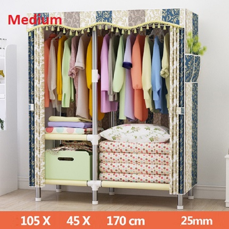 Clothes Wardrobe Stainless Steel Pipe/Portable Wardrobe Clothes Storage ...