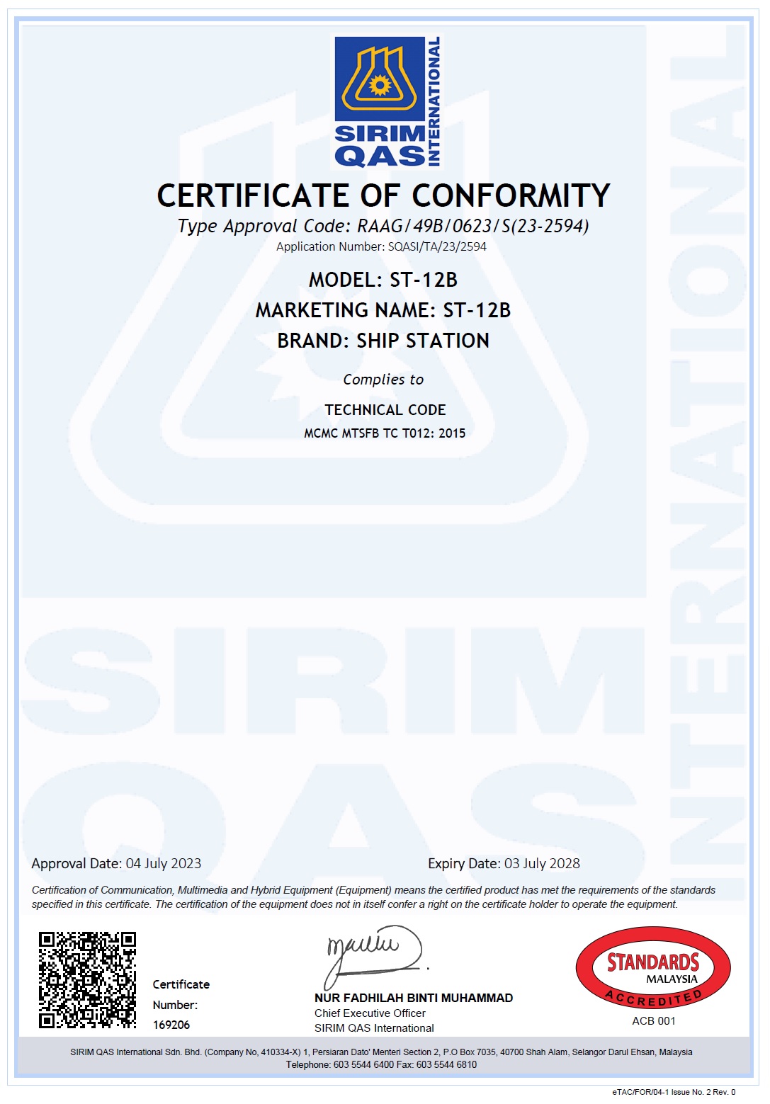 Ship Station ST-12B Marine CB Radio Transceiver with SIRIM Certificate ...