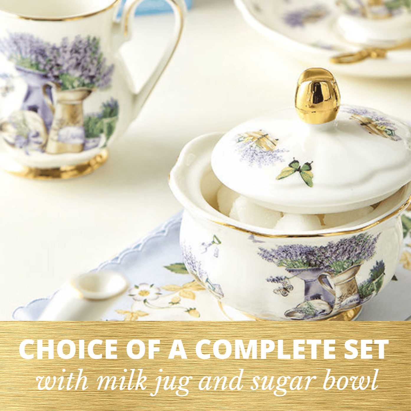 Lavender Teapot Set Porcelain English Tea Set Vintage Tea Set English ...