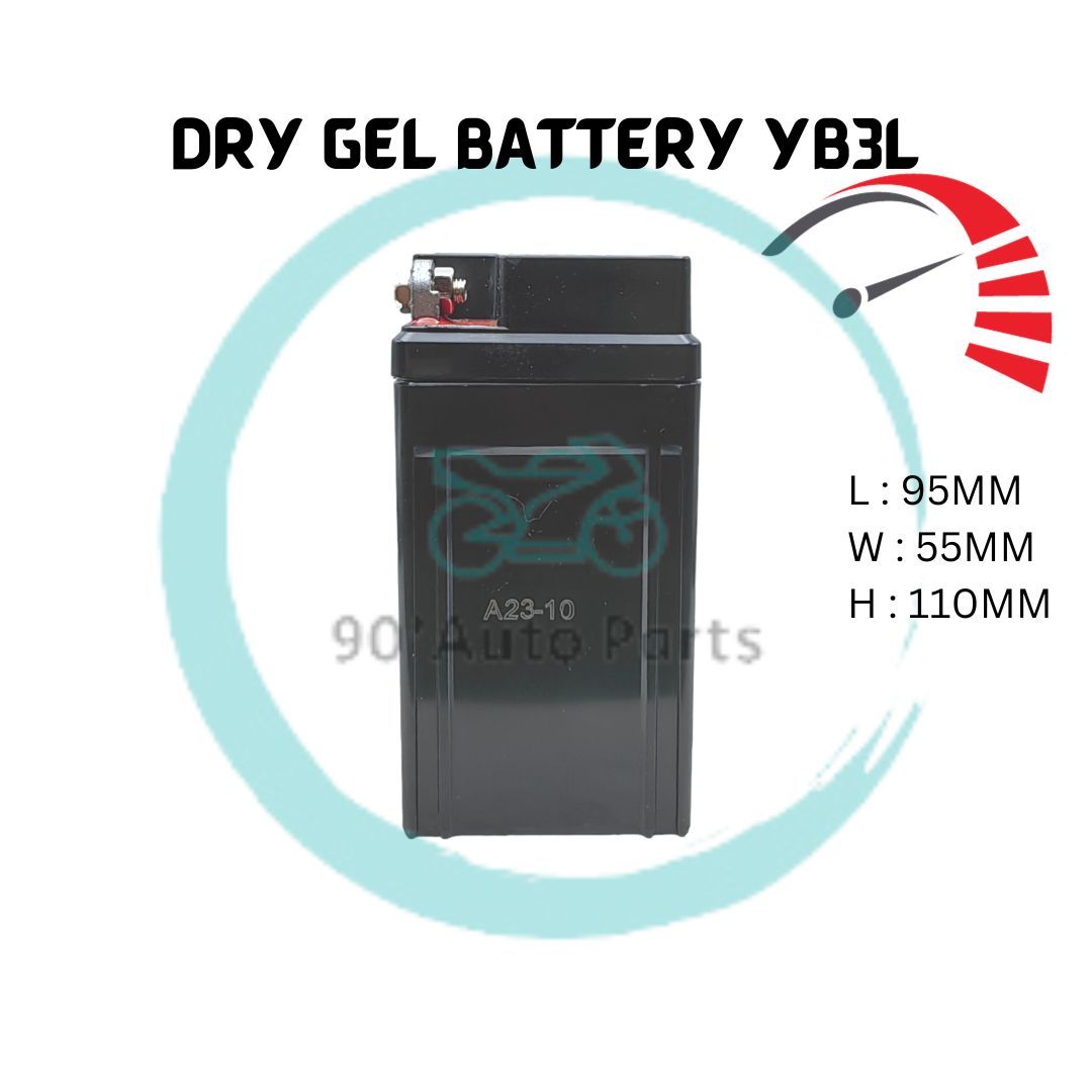 DRY GEL BATTERY YB3L BATTERI MOTOR BATERI MOTOR TZM Y100 Y110 SS2 Y125Z ...