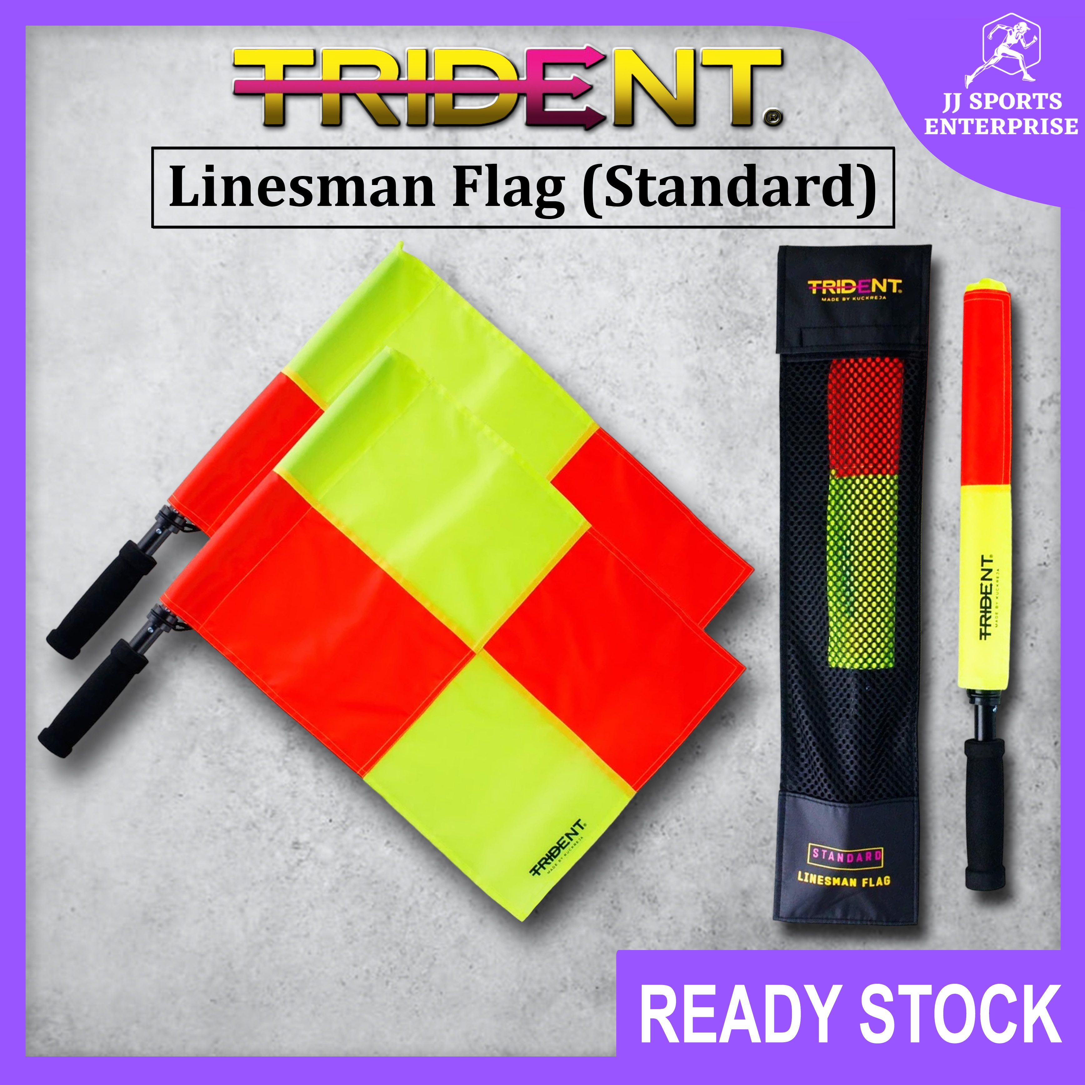 Trident Standard Linesman Flag Soccer Referee Flag Fair Play Sports Match Linesman Flags Soccer ...