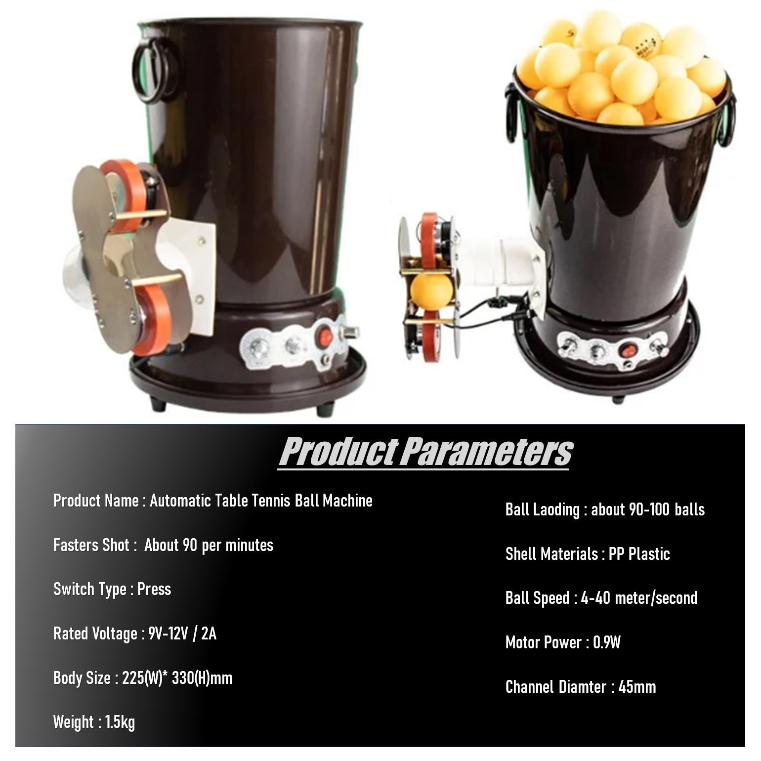 Electric Table Tennis Training Robot, Automatic Ping Pong Machine ...