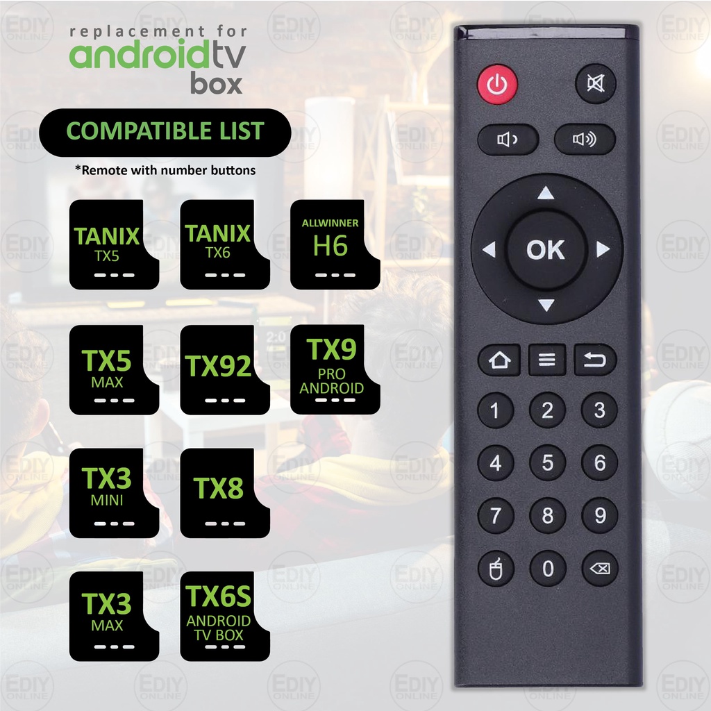 【𝐅𝐑𝐄𝐄 𝐁𝐀𝐓𝐓𝐄𝐑𝐘 2 x AAA】REMOTE CONTROL REPLACEMENT MINI TV TX3 TX6 TX6S ...