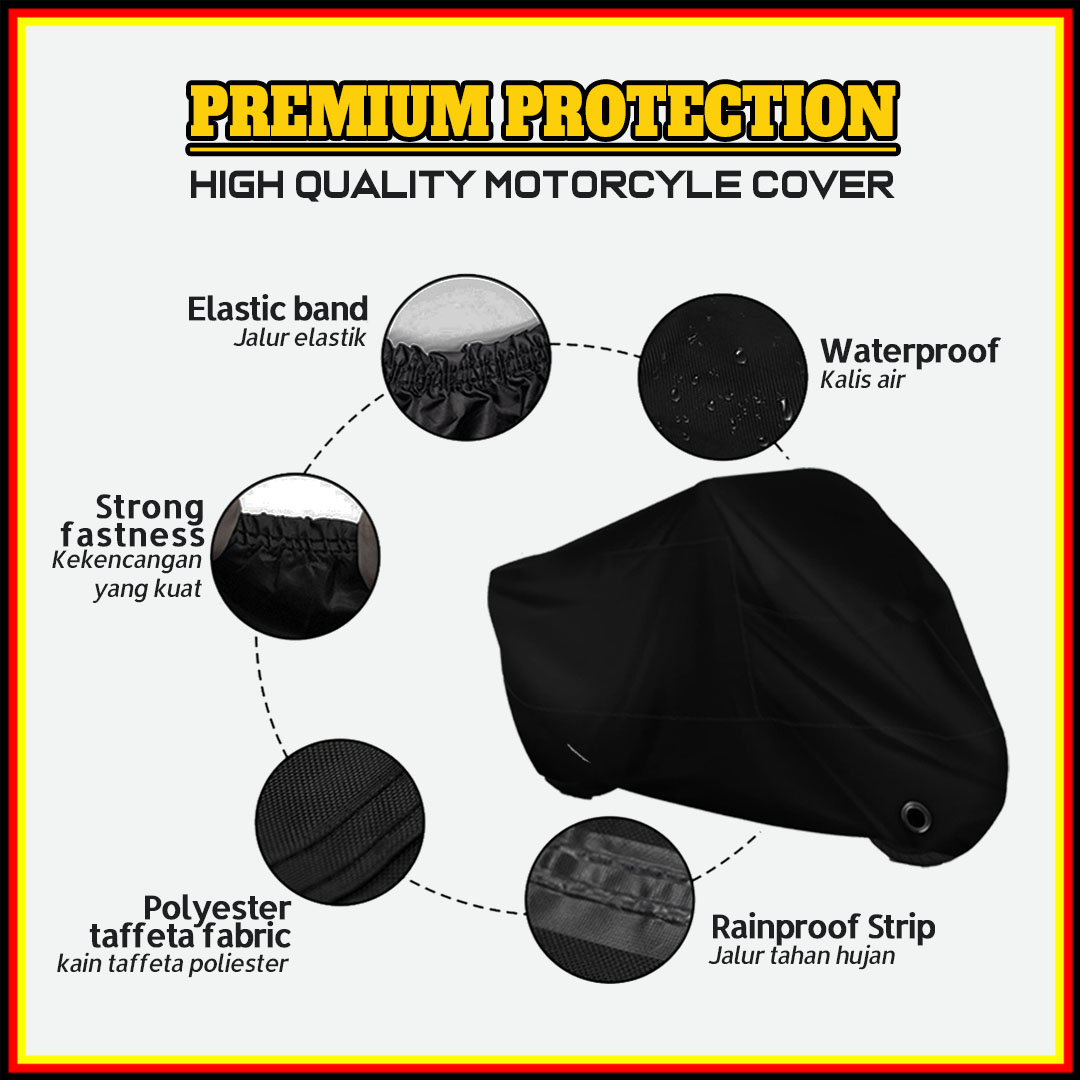 7 Size Waterproof Motorcycle Motor Bike Scooter Moto Cover Package Rain ...