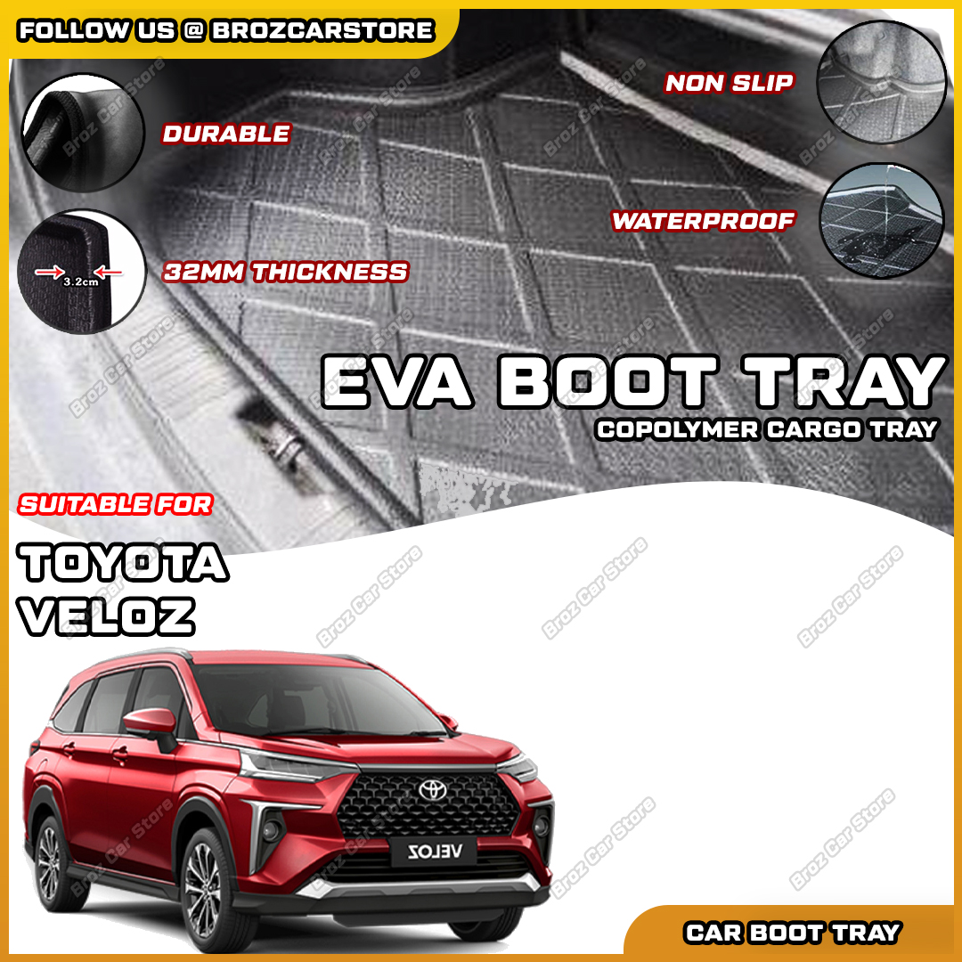 📥 For Toyota Veloz EVA Copolymer Car Veloz Boot Tray Luggage Cargo ...