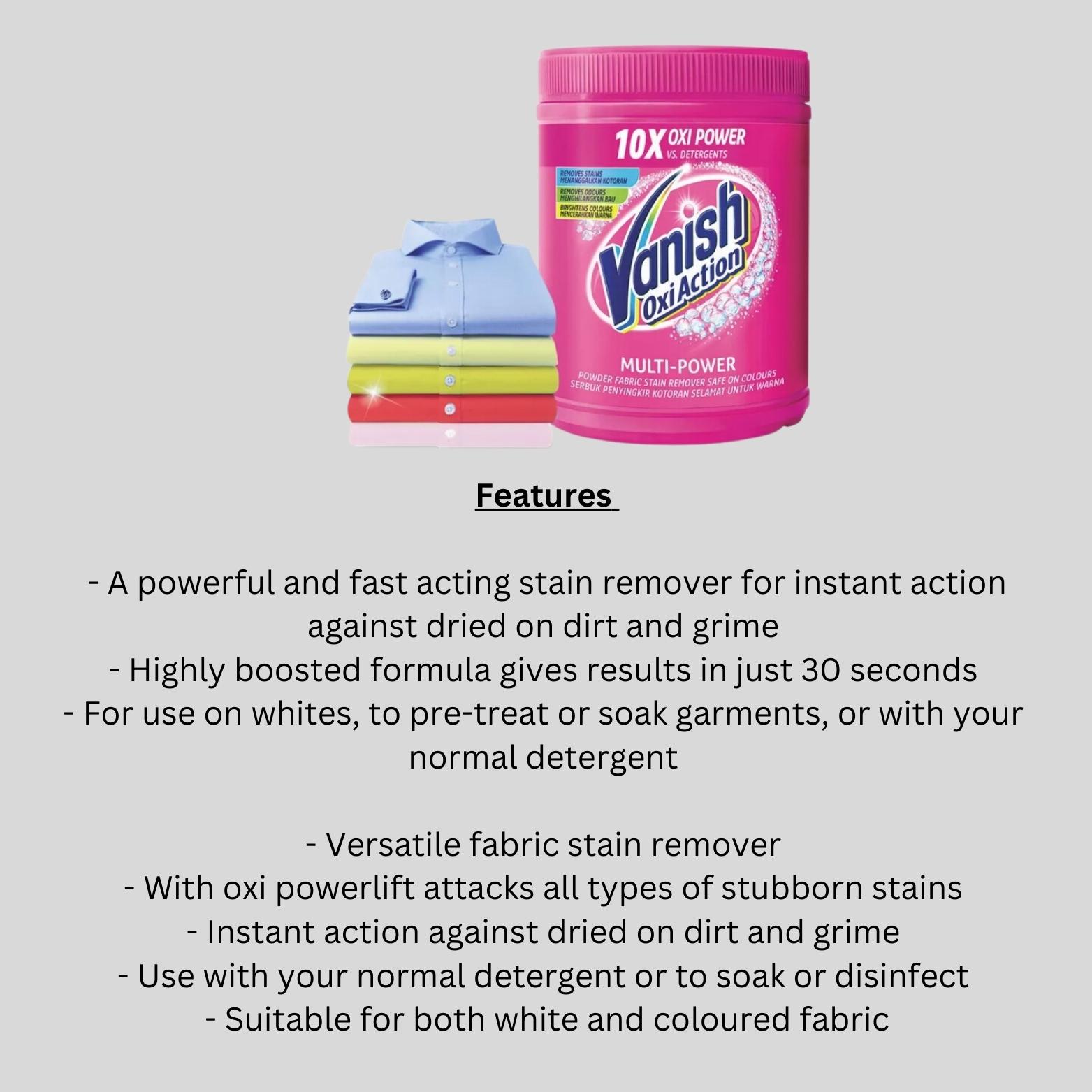 Vanish Fabric Stain Remover Powder Tub 900g | Shopee Malaysia
