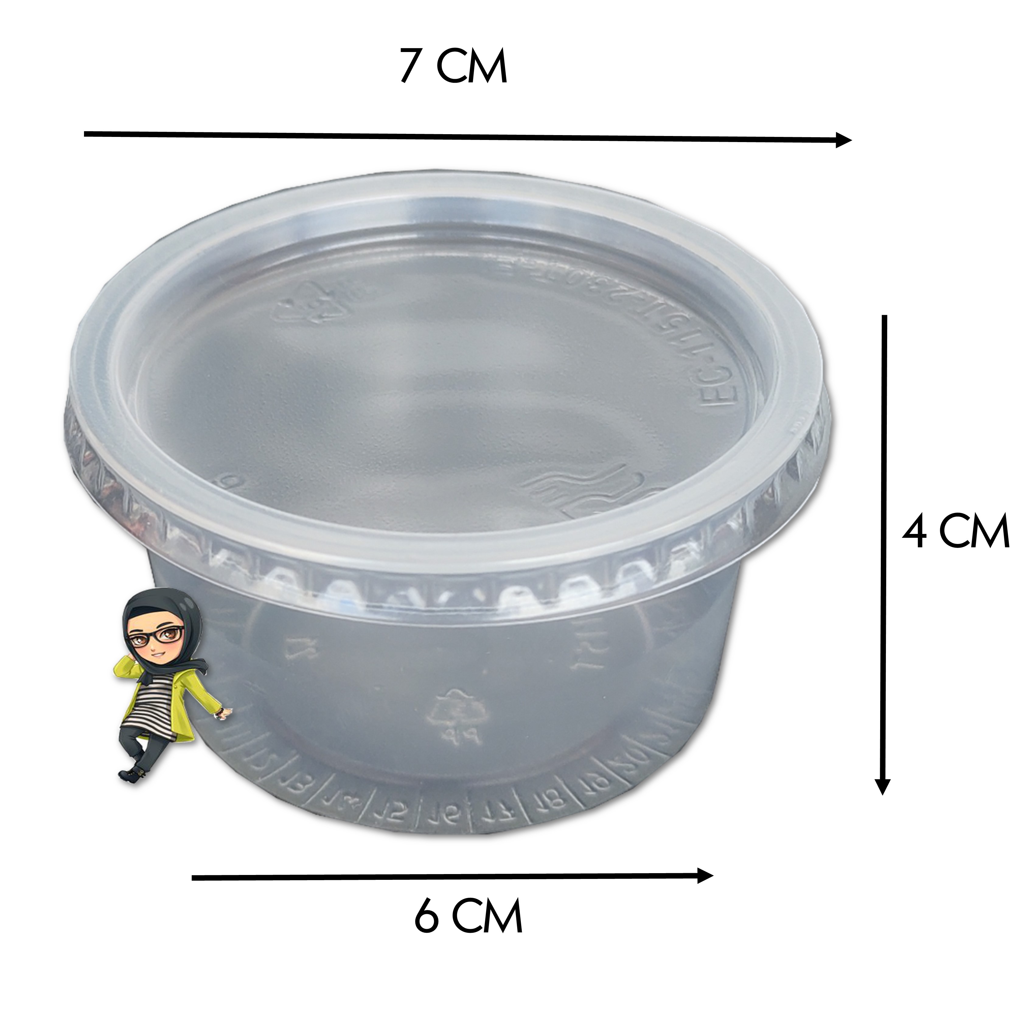 SLIME CONTAINER FOR SLIME STORAGE / FOOD STORAGE (50PCS/100PCS) BEKAS ...