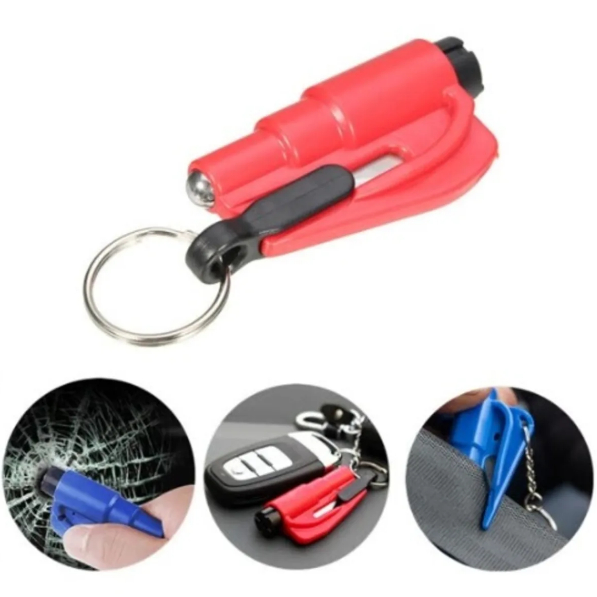 Car Emergency Window Hammer Breaker 3IN1 Seat Belt Cutter Warning ...