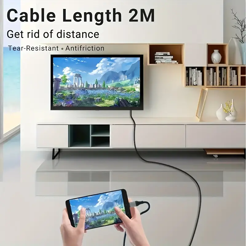 MIRASCREEN HDM HD 4K*2K 60Hz ADAPTER CABLE TYPE-C PHONE TO HDTV AV USB ...