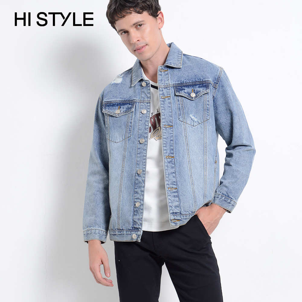 HI STYLE Men Denim Jacket - Blue - HSI310110 / Jaket Lelaki Jeans ...