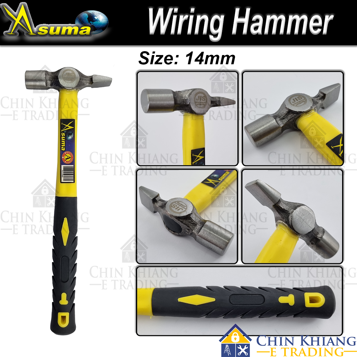Asuma Wiring Hammer Fiberglass Handle / Tukul Besi 14mm 16mm 18mm ...