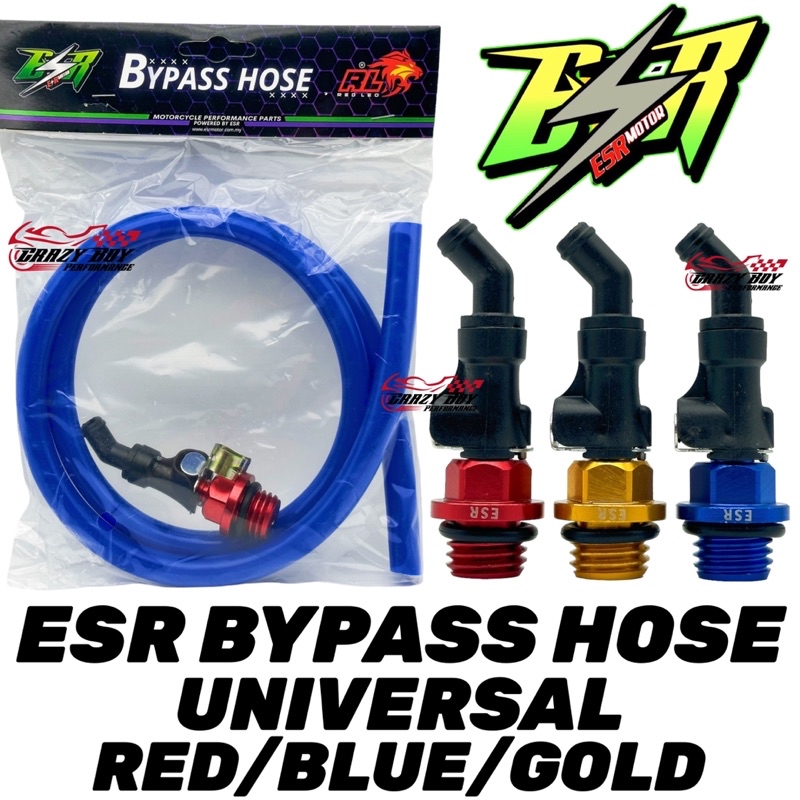 ESR BYPASS HOSE ENGINE UNIVERSAL 100% ORIGINAL RED/BLUE/GOLD Y15ZR ...