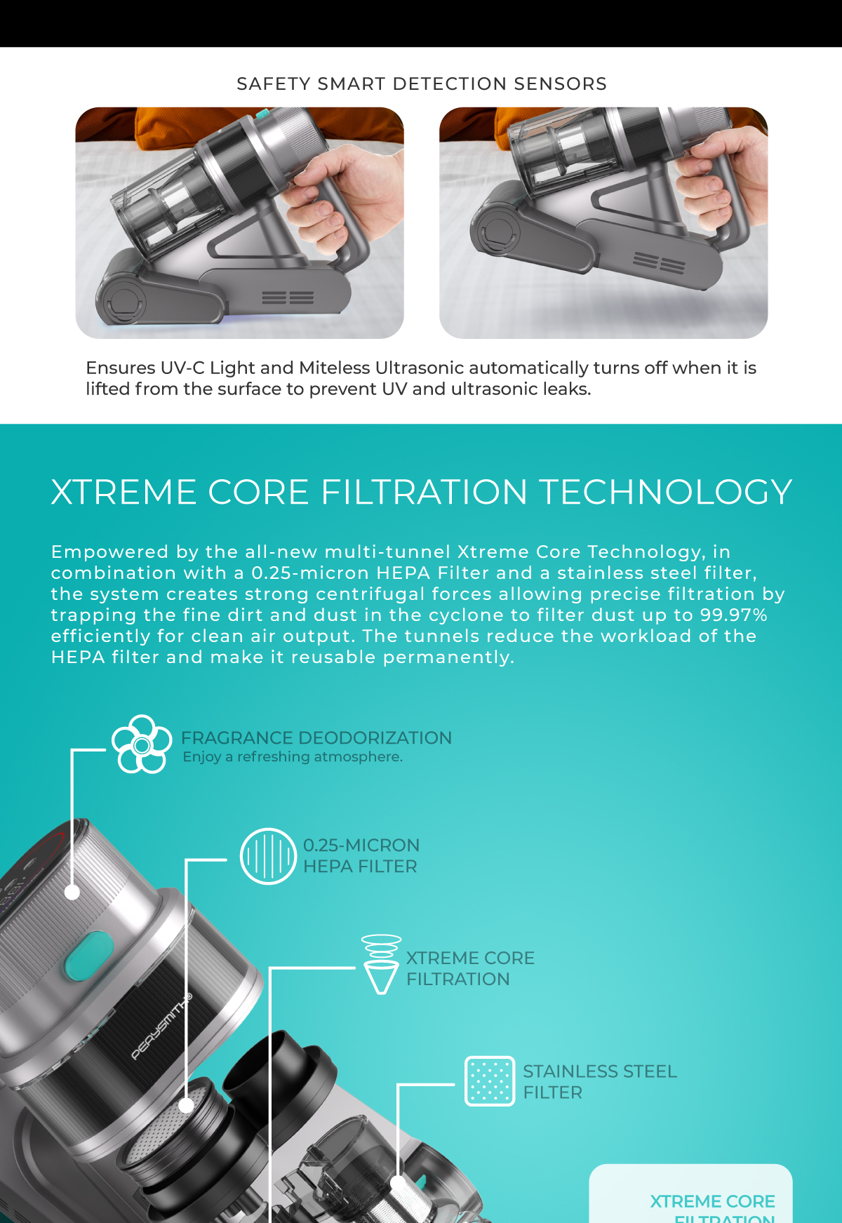 PerySmith Dust Mites Vacuum Cleaner Xtreme Series V30 Pro | Shopee Malaysia