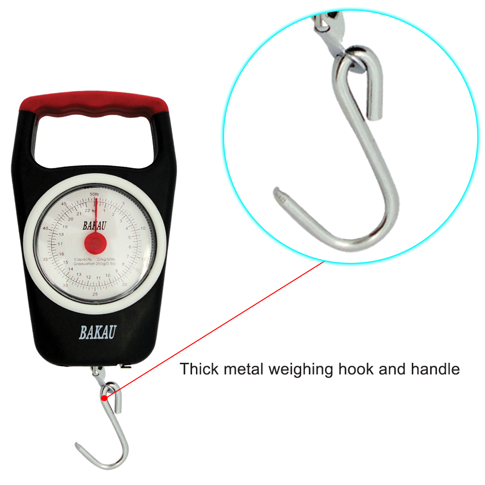 Bakau Portable 23KG/50LB Analog Weight Scale BAS 626 With Tape Fish ...