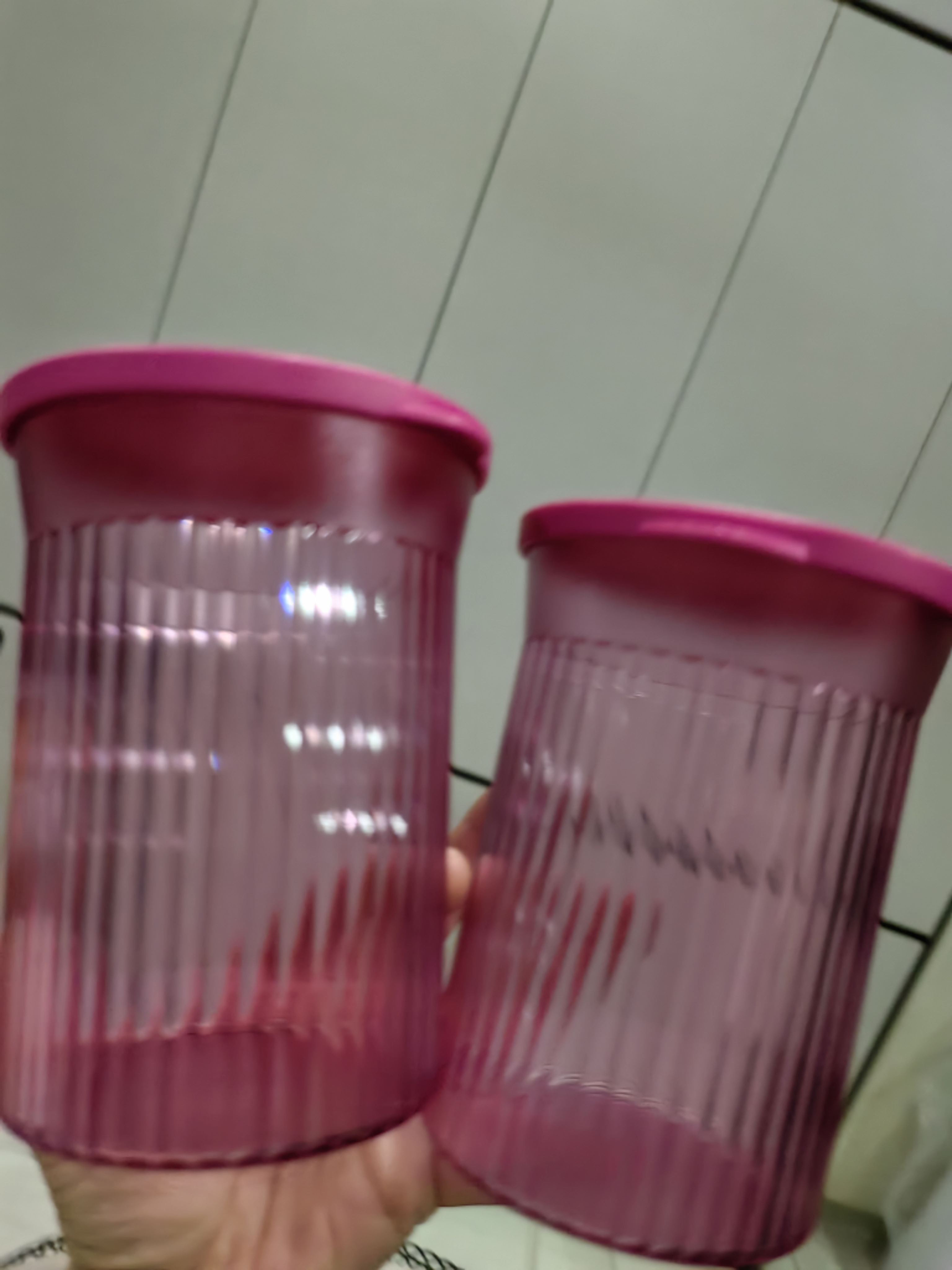 8 Jenis (5 Warna) X Tupperware Elegant Square Round Elegant Round 630ml ...