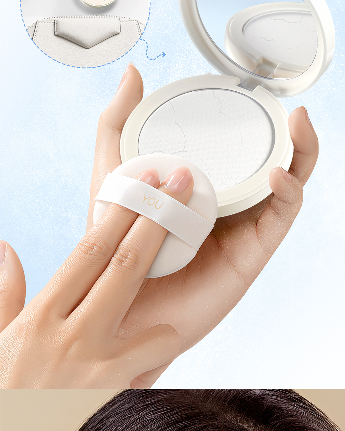 YOU cloud touch Invisible Setting Powder Compact Powder | Matte Finish ...