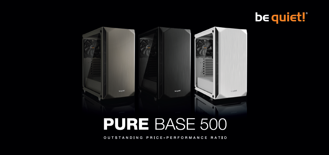 Be Quiet! PURE BASE 500 Window Mid-Tower ATX Casing - Black/White/Grey ...