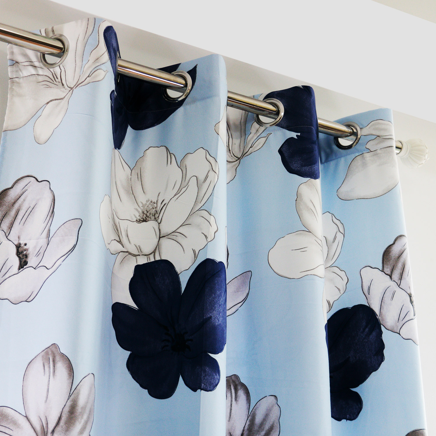 Ring Type Curtain 1 Pcs Colorful Pattern Modern Semi Blackout Shading ...