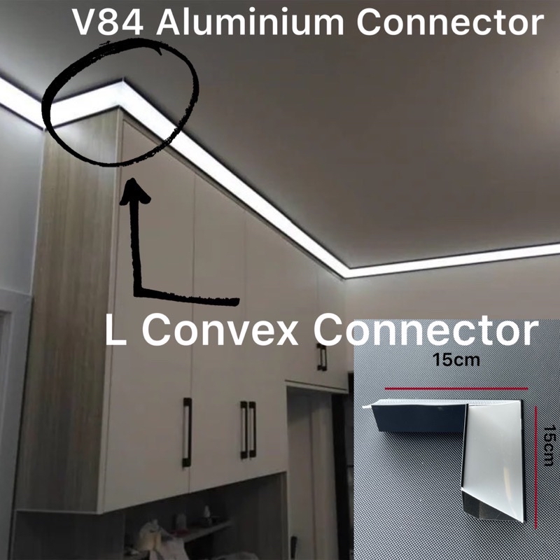 Aluminuim Profile Ceiling Corner Led Holder Linear Bar Strip Light Whit ...