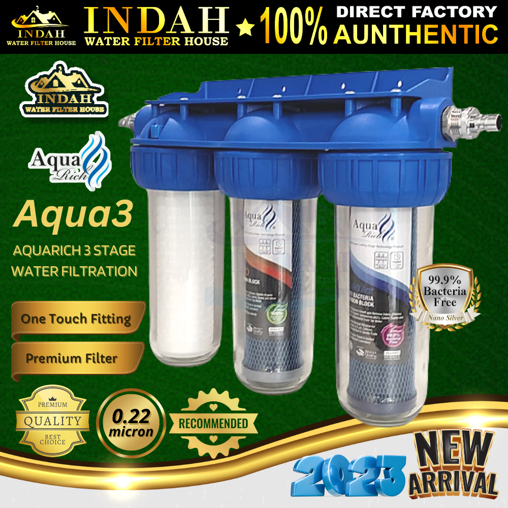 Quick Coupling - 3 Stage Water Filter Triple Water Purifier System or ...