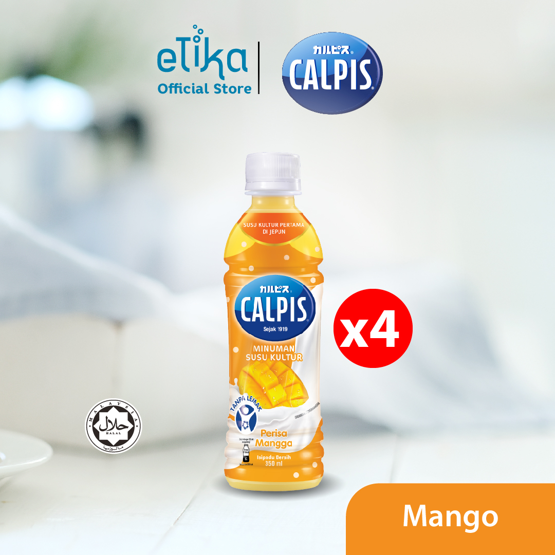 Calpis Cultured Milk Grape/Mango/Original/Strawberry (350ml x 4 Bottles ...